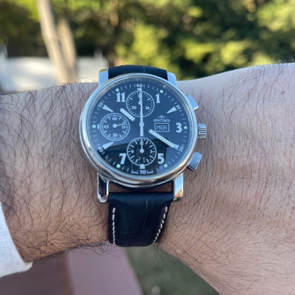 ANTIMA | Accessories | Antima Automatic Chronograph 25 Jewels Limited Edition 55065 Mens Watch ...